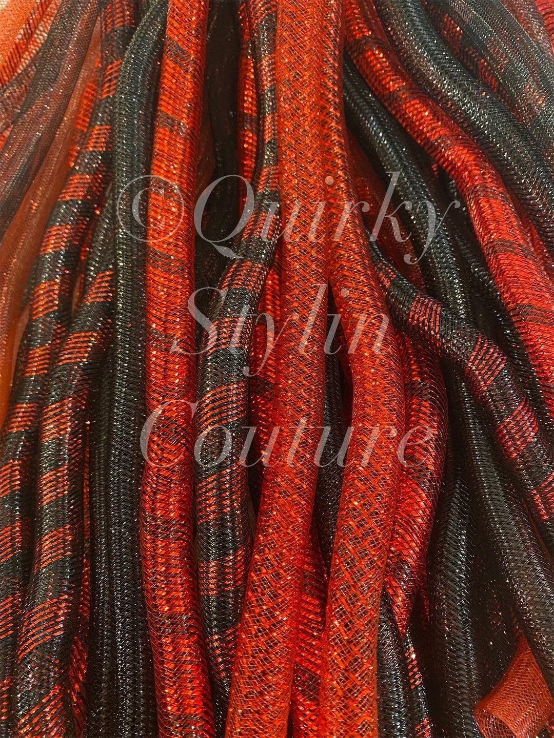 Cyberlox Hairfalls Red Black Rave Gothic Cyberpunk Cybergoth Dreadlock ...