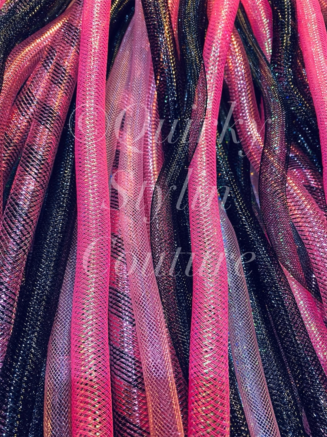 Pastel Pink Neon Black Cyberlox Hair Falls Gothic Rave Cyber Punk ...