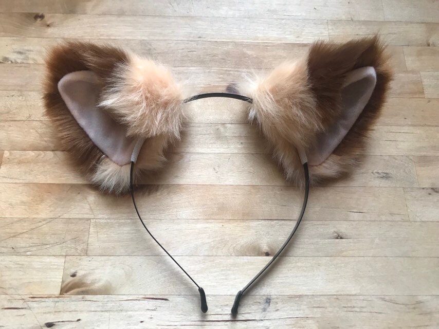 Creme Caramel Fox Ears Cute Otaku Lolita Rave Ear Headband | Etsy
