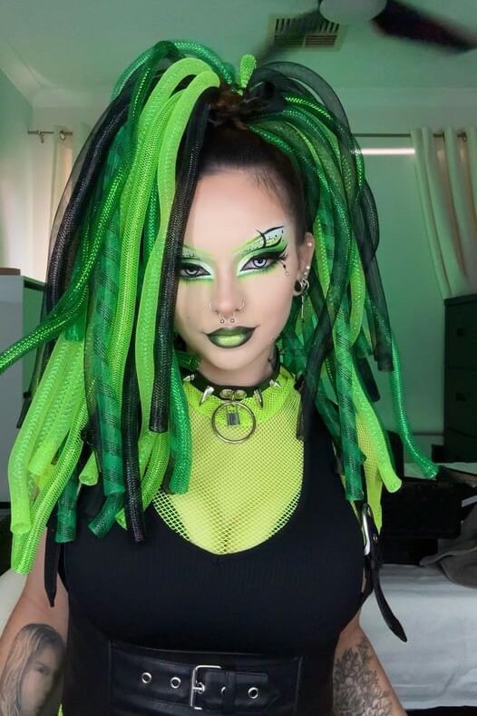 Made BY ORDER - Custom Cyberlox Hair Falls Cyber Gothic Wig Hairfall ...