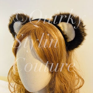 Bear Ears Chocolate Brown Otaku Lolita Rave Ear Headband Ewok Unisex ...
