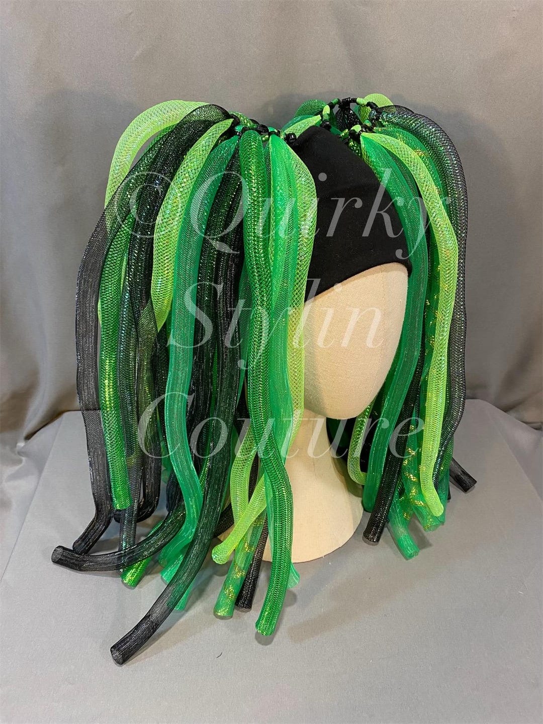 Green Neon Emerald City Cyberlox Hair Falls Gothic Rave Cyberpunk ...
