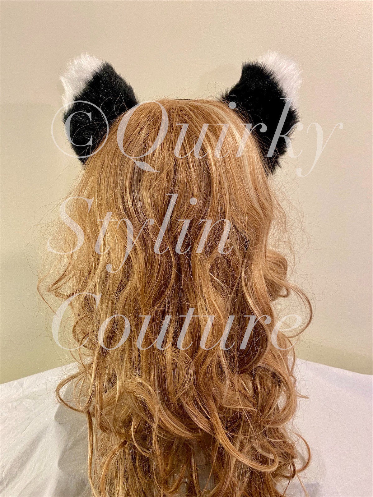 Black White Tip Fox Tail & Fox Ears Headband Cosplay Costume Festival ...