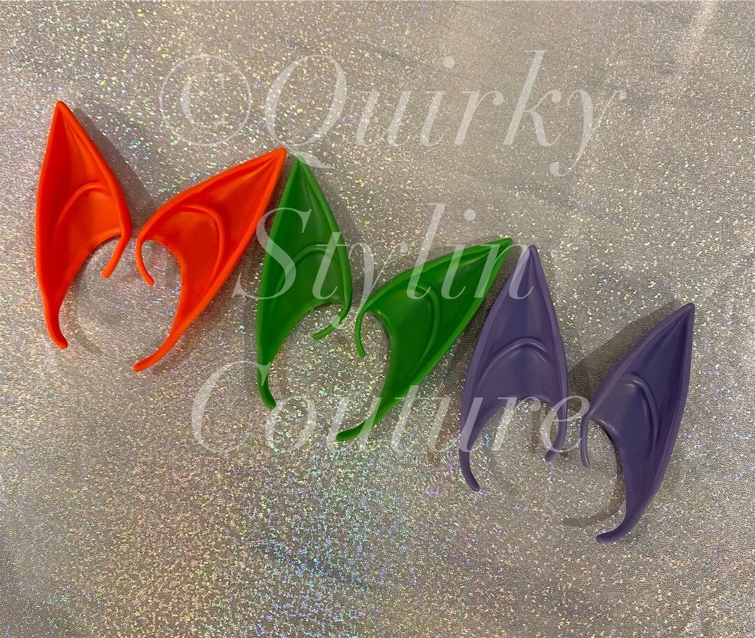 Elf Ears Green Purple Red Pixie Troll Larp Cosplay Elven Fairy Fantasy ...