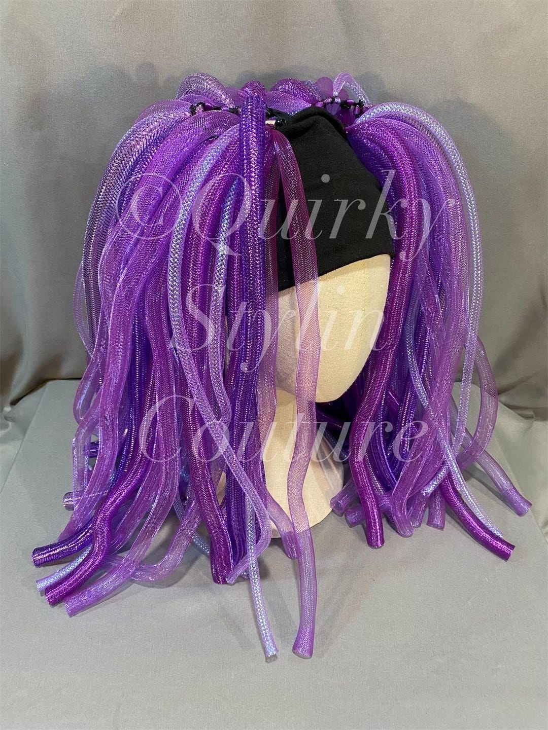 Mystic Fairy Cyberlox Hairfalls Purple Shiny Gothic Cyberpunk Cybergoth ...