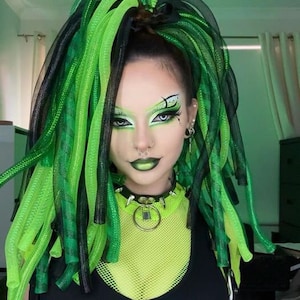 BY ORDER Custom 3 Colours Cyberlox Hair Falls Cyber Gothic Y2K ...