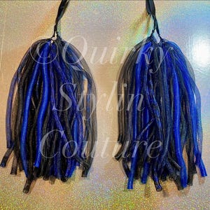 Dark Blue & Black Cyberlox Hair Falls PAIR Set Gothic Dance Rave ...