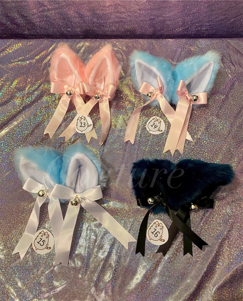 18 COLOURS Cat Ears Cute Kitty Ears Bells Kitten Cosplay - Etsy