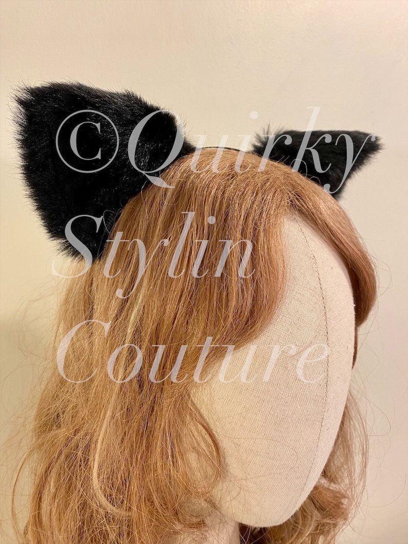 Black Cat Kitty Ears and Tail Set Furry Cosplay Kawaii Decora - Etsy ...