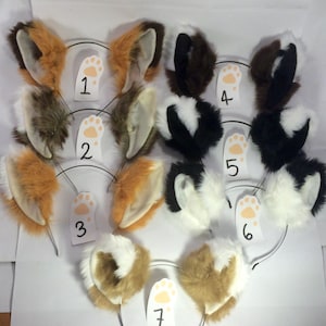 9 COLOURS - Fox Ear Headband Cute Costume Fox Dog Wolf Kitsune Cosplay ...
