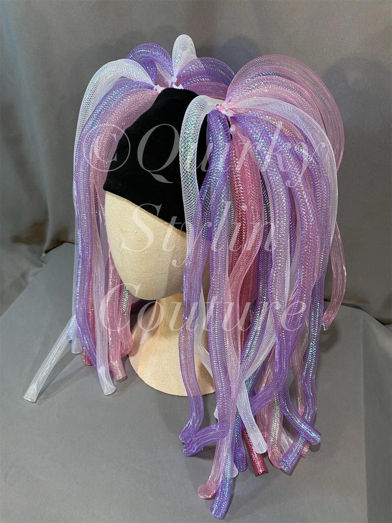 Pink Purple Pastel Cyberlox Hair Falls Gothic Rave Cyber Punk Festival ...