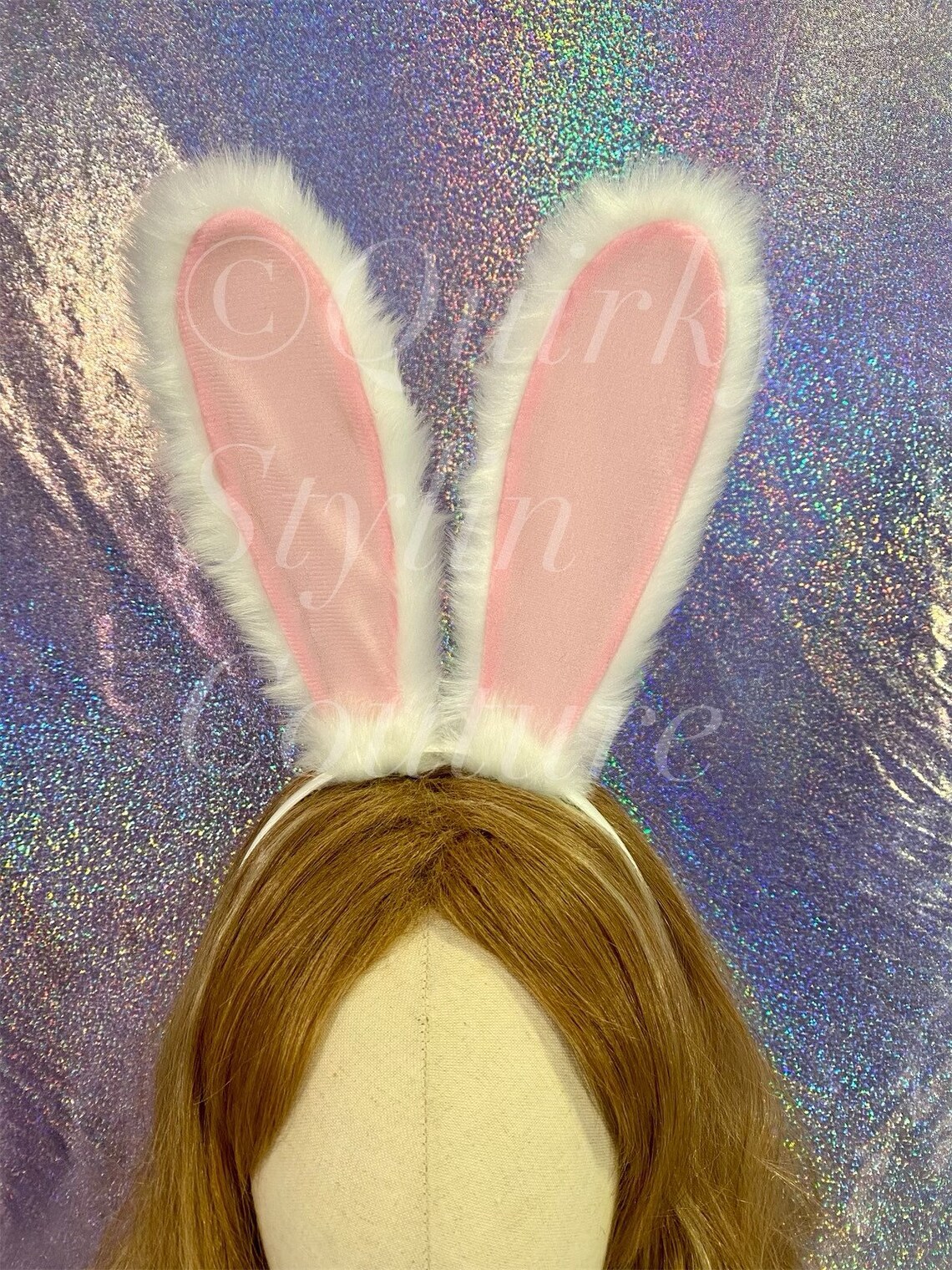 White Bunny Rabbit Ears And Tail Set Posable Cosplay Rabbit Etsy