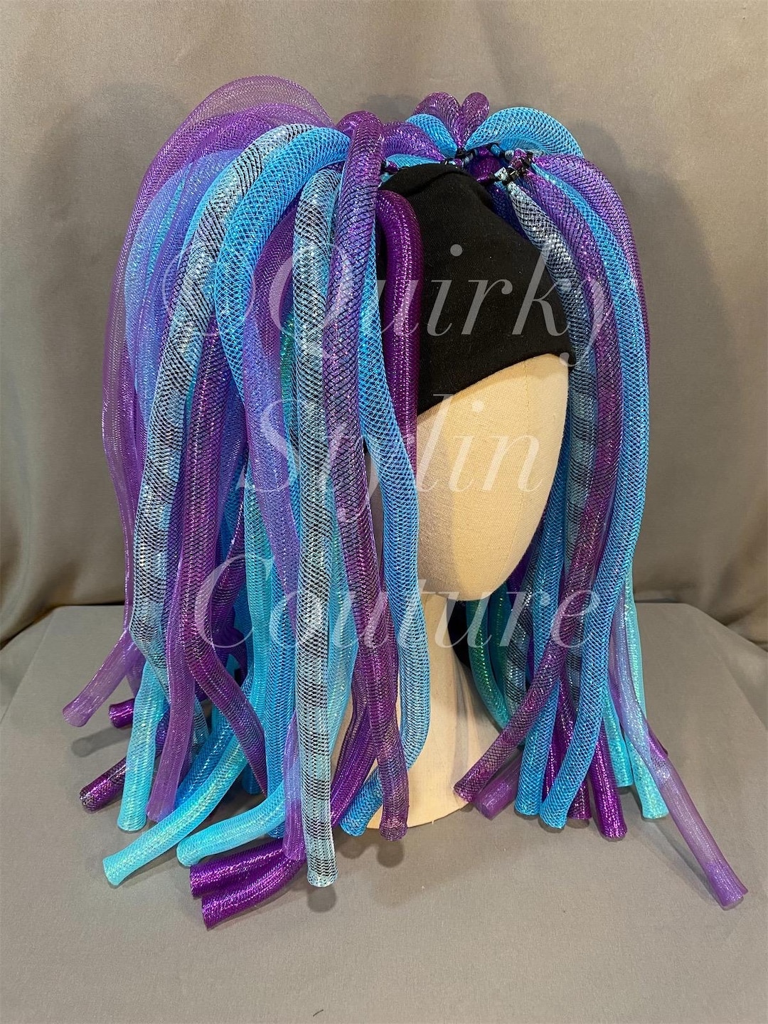 Blue Purple Teal Cyberlox Hair Falls Gothic Rave Cyberpunk Festival ...