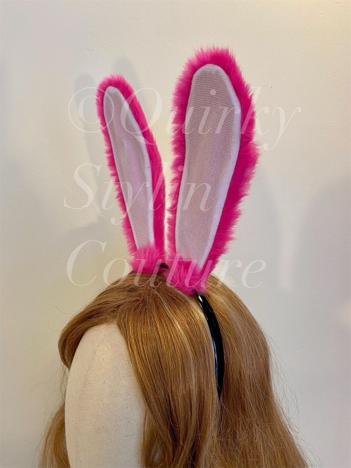 Hot Pink Bunny orejas de conejo & cola set magenta lindo | Etsy