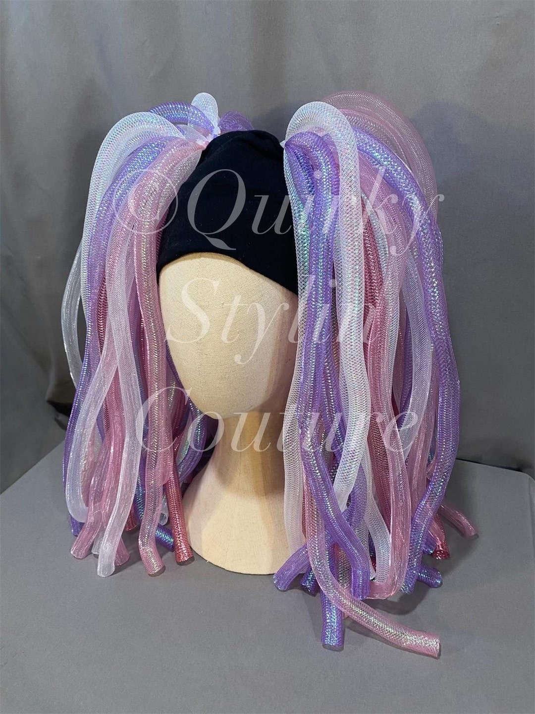 Pink Purple Pastel Cyberlox Hair Falls Gothic Rave Cyber Punk Festival ...