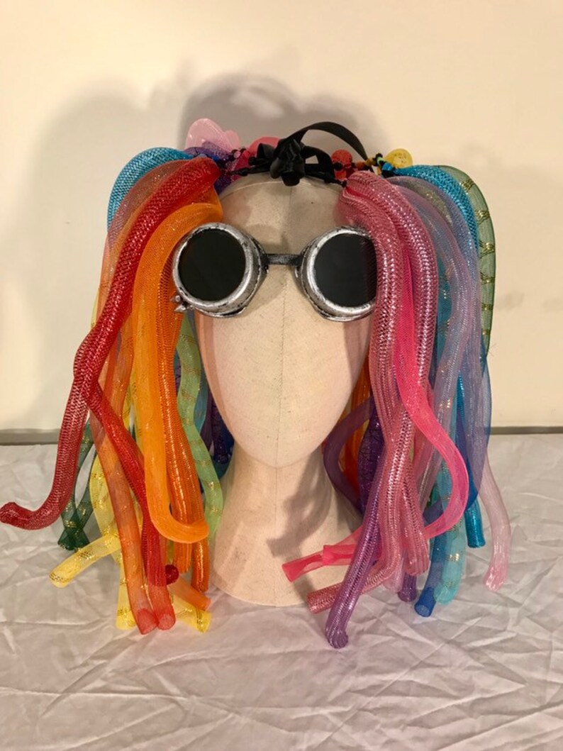 Rainbow Cyberlox Hair Falls Gothic Rave Cyberpunk Festival - Etsy