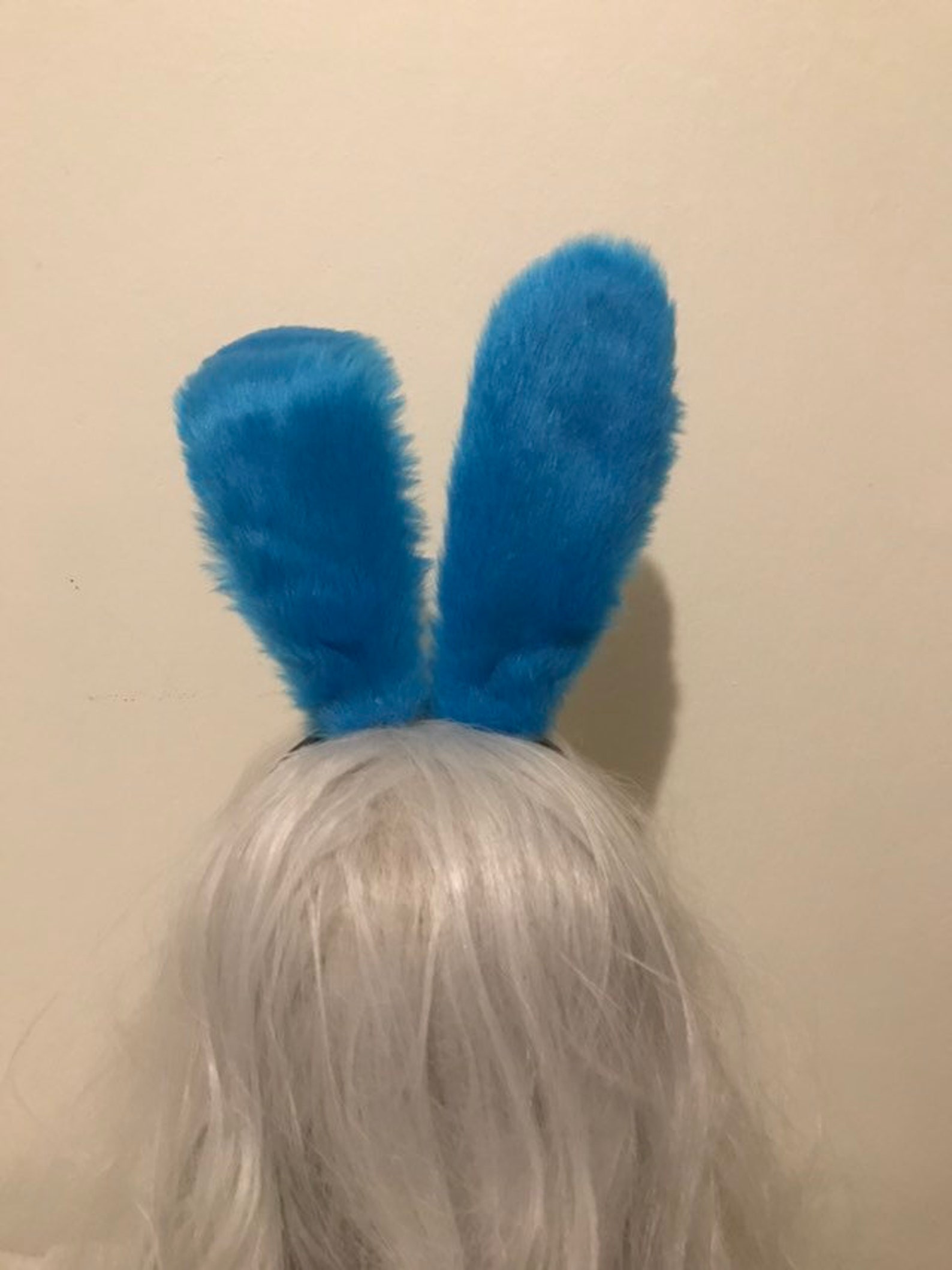 Blue Bunny rabbit ears & tail posable cosplay rabbit ear | Etsy