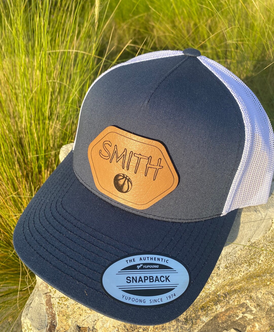 Personalized Leather Patch Hat: Laser Engraved Snapback, Custom Name - Etsy