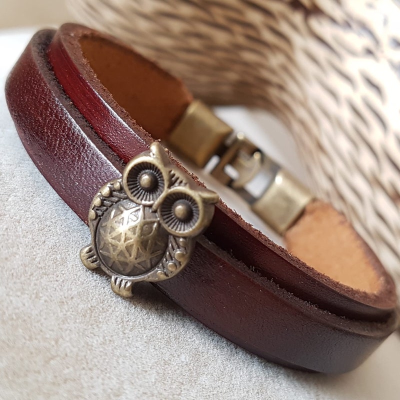 Leather Owl - Etsy