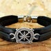 Gift for Man Leather Compass Bracelet Christmas Gift Leather - Etsy