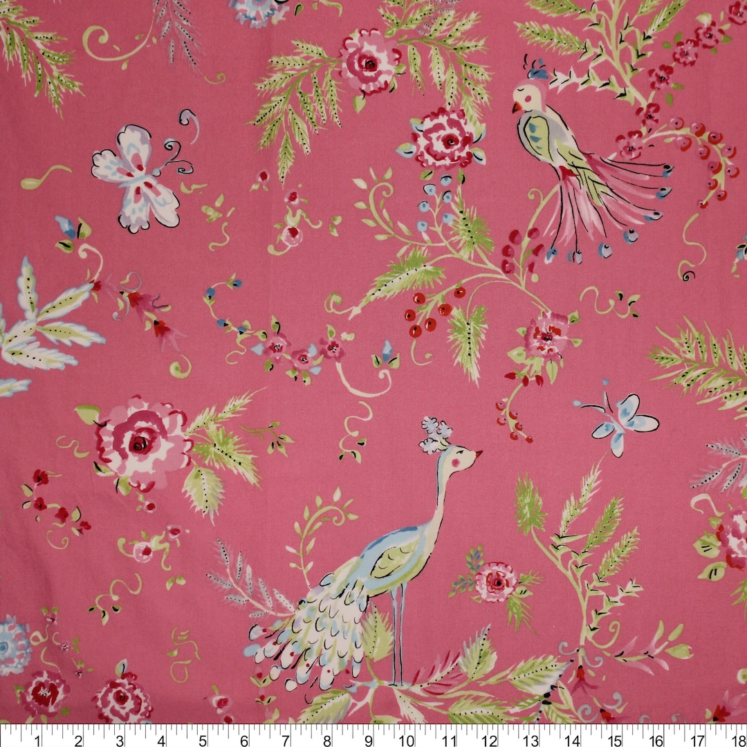 Dena Designs Chinoiserie Chic Birdsong Pink (1/2m) - Etsy