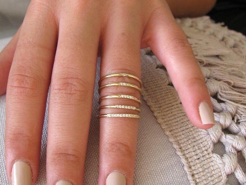 Delicate Wedding Bands for Women 14k Solid Gold Wedding Ring - Etsy