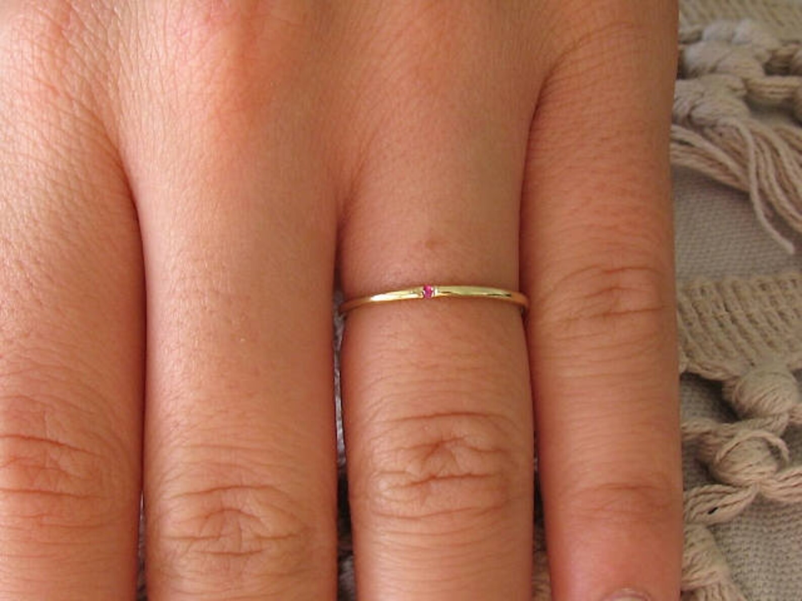 Ruby Diamond Ring 14k Solid Gold Ring Simple Engagement | Etsy