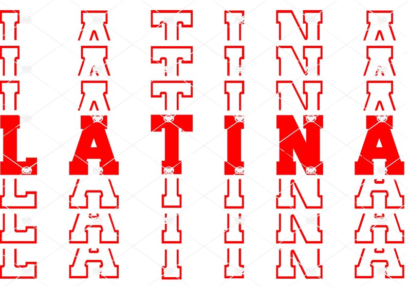 Latina SVG Cutting File Latina Digital Download Mirrored - Etsy