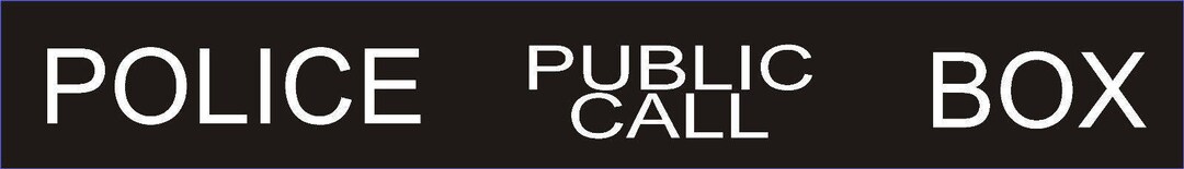 Dr Who Police Public Call Box Phone Booth Tardis Plastic Sign - Etsy