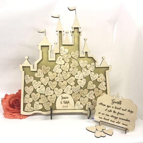 Castle Guest Book Alternative Drop Box Wonderland Guestbook - Etsy
