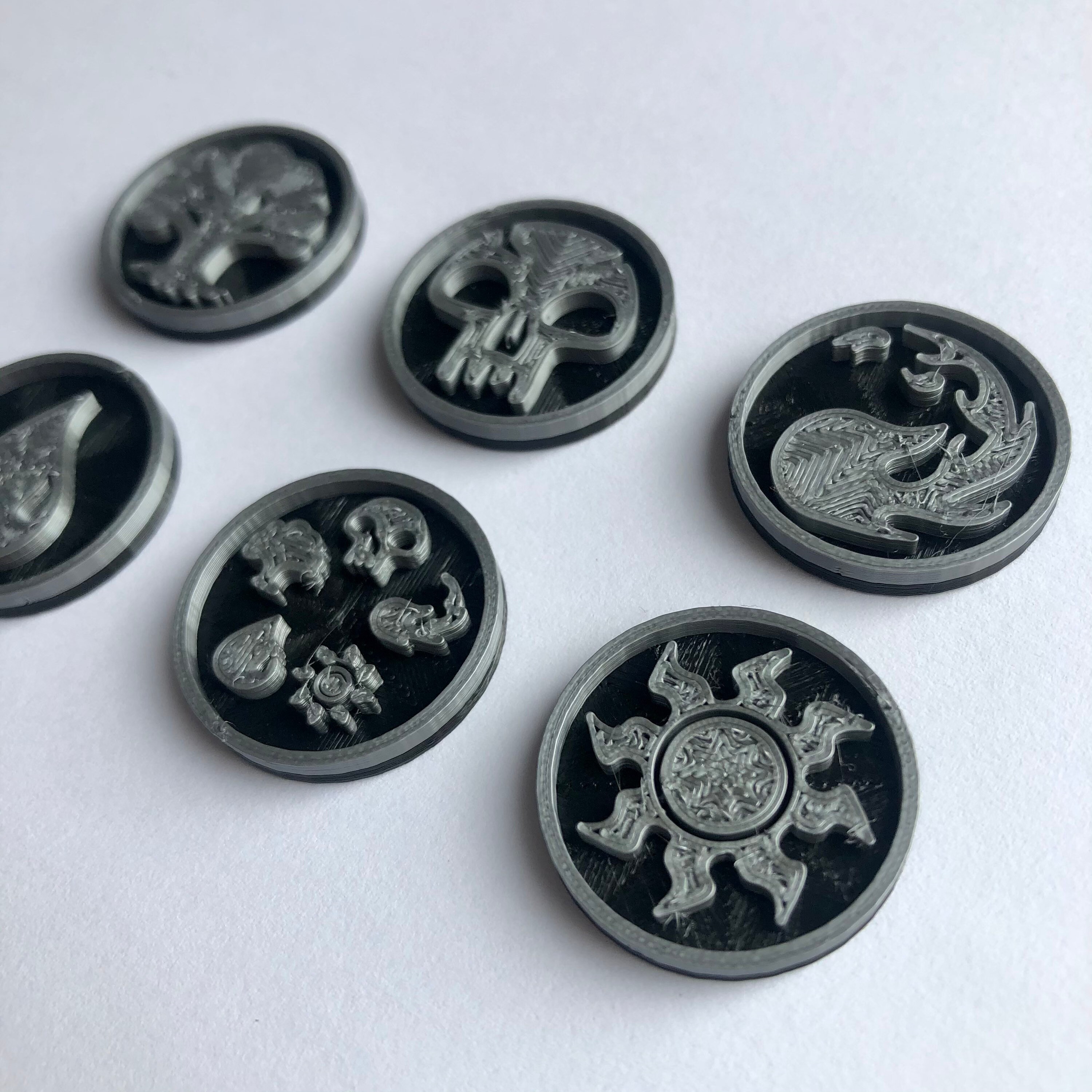 Magic the Gathering Mana Tokens MTG Counters White Black | Etsy