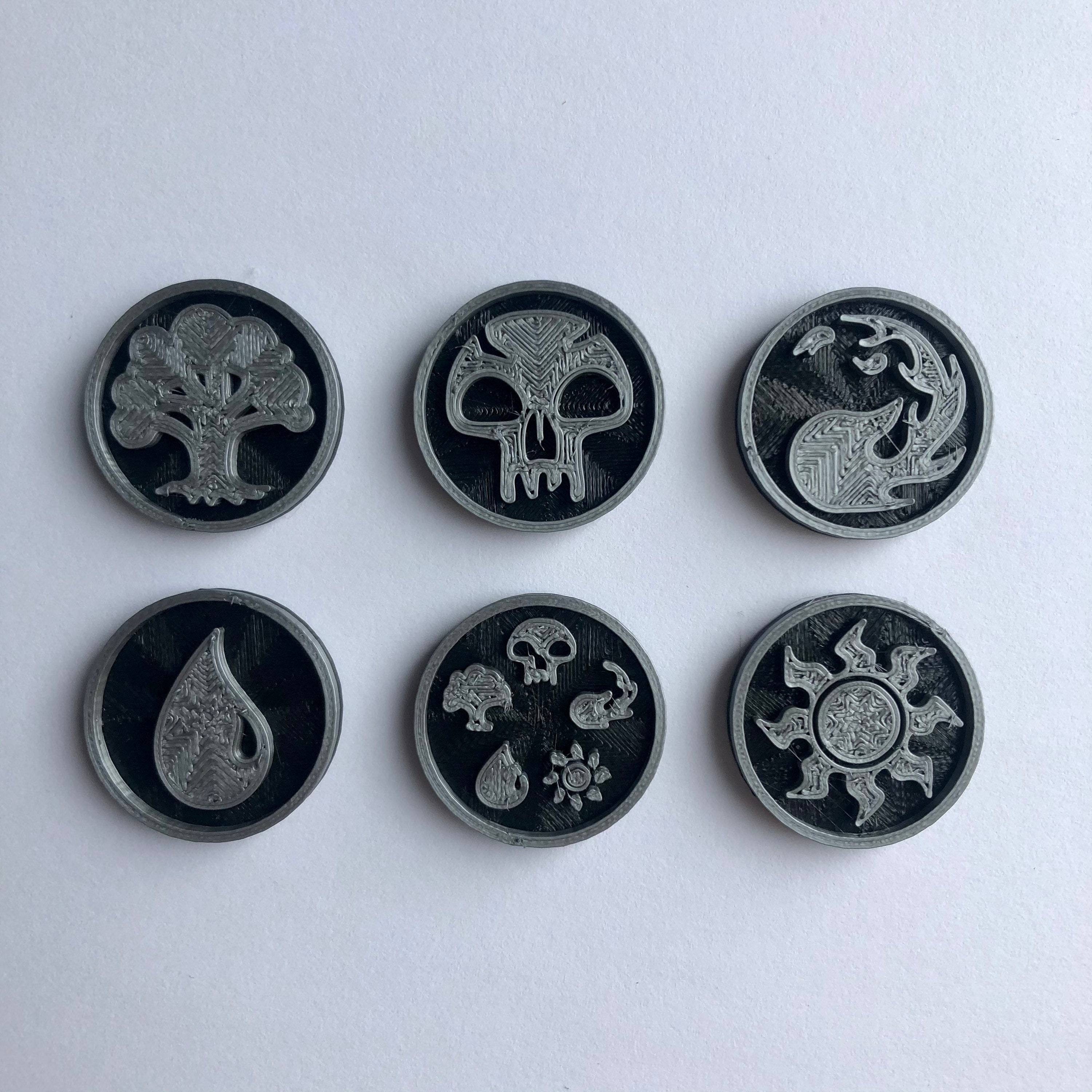 Magic the Gathering Mana Tokens MTG Counters White Black | Etsy