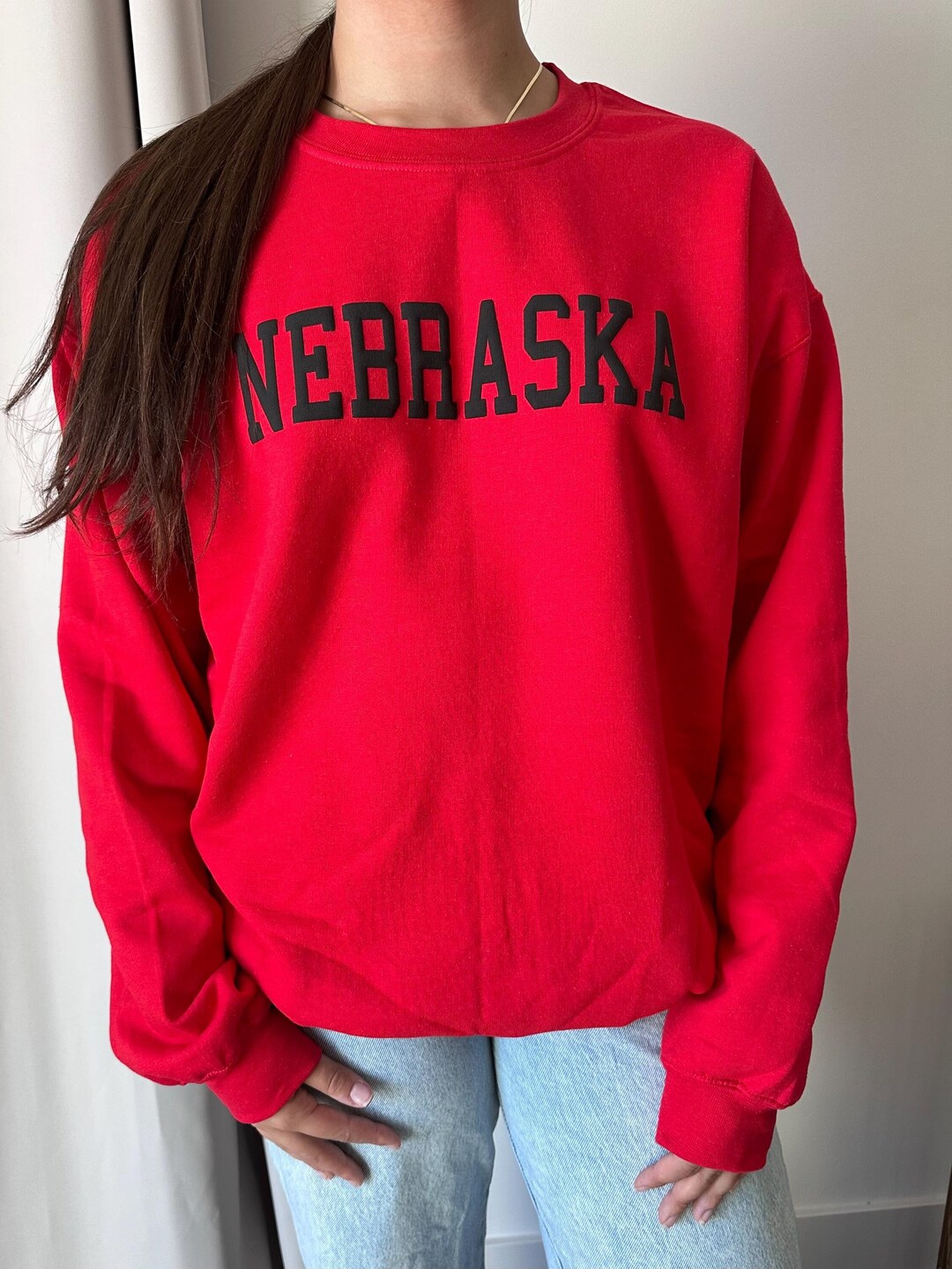 Nebraska Puff Crewneck Nebraska Shirt Unisex Huskers Shirt Husker ...