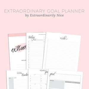 Extraordinary Goal Planner Printable Planner Download - Etsy