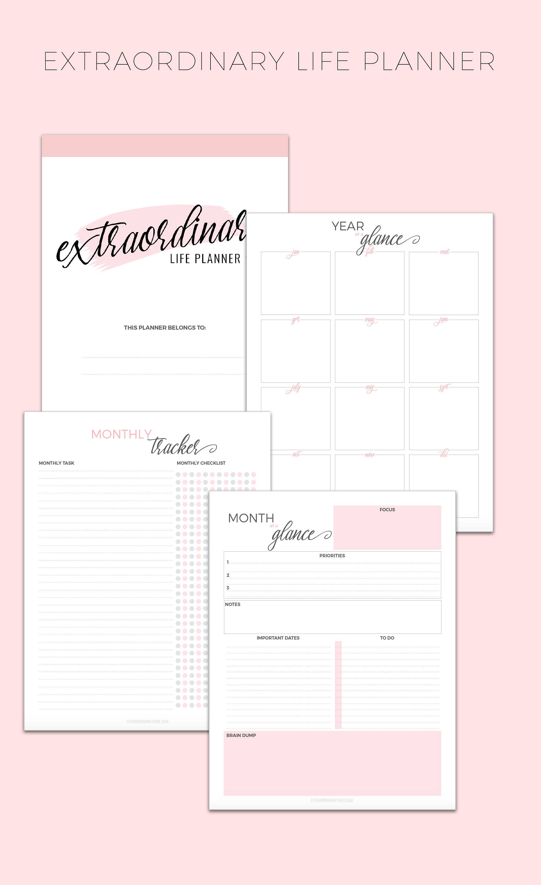 Extraordinary Life Planner Printable Planner Download - Etsy