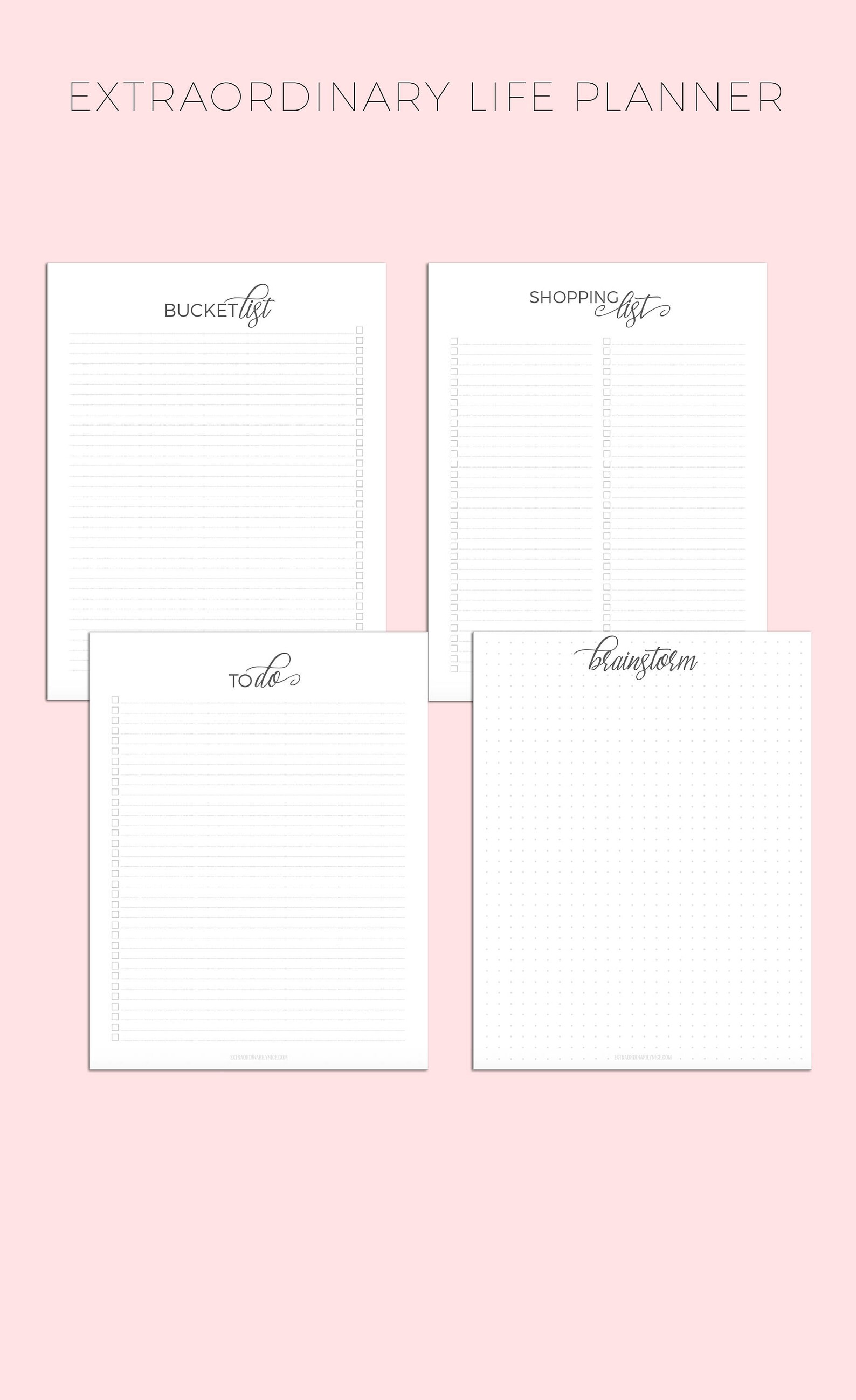 Extraordinary Life Planner Printable Planner Download - Etsy