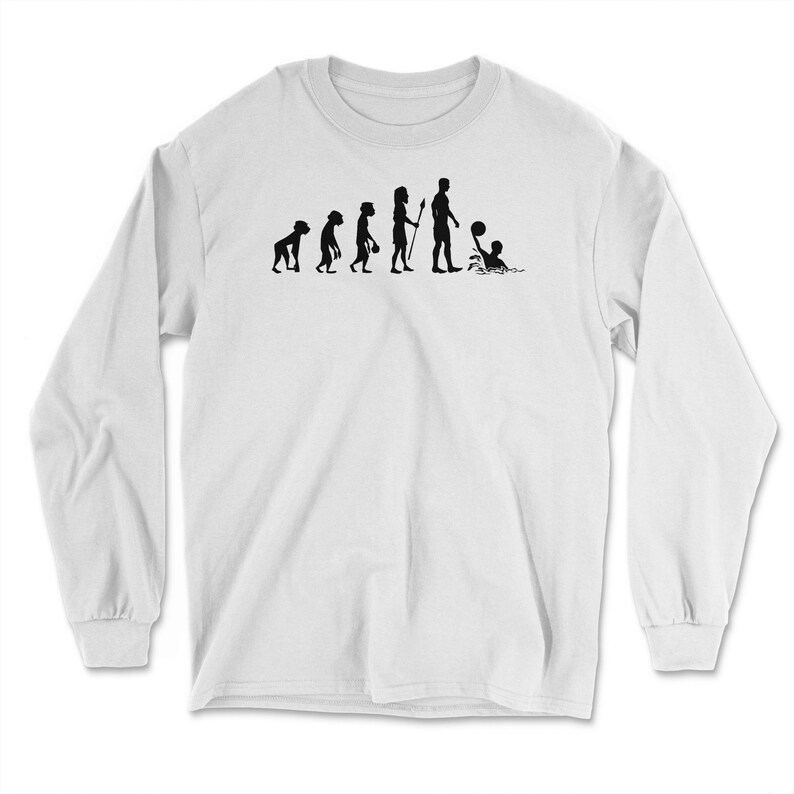 Water Polo Shirt Funny Retro Evolution of Humans Novelty | Etsy