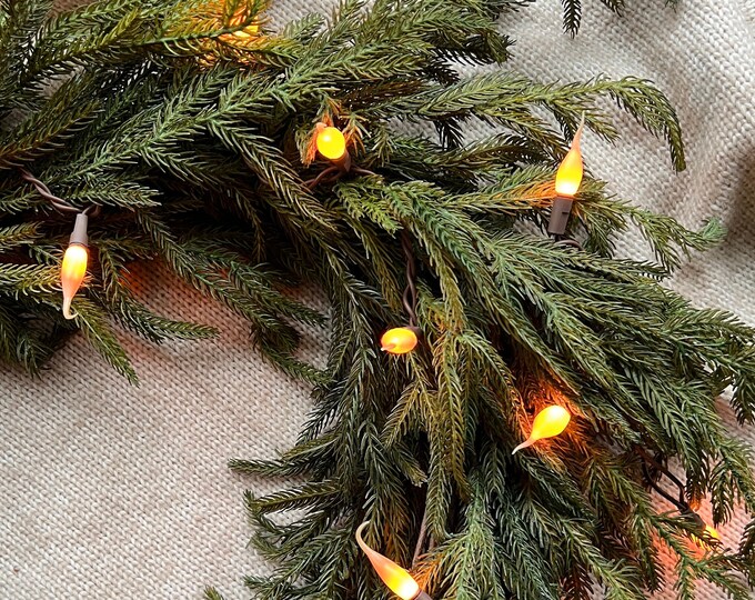 Primitive Old World Flame String Lights~string Lights~christmas Lights ...