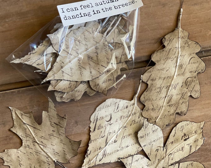 SET OF FIVE Primitive Leaf Ornaments ~ Primitive Autumn ~ Primitive ...