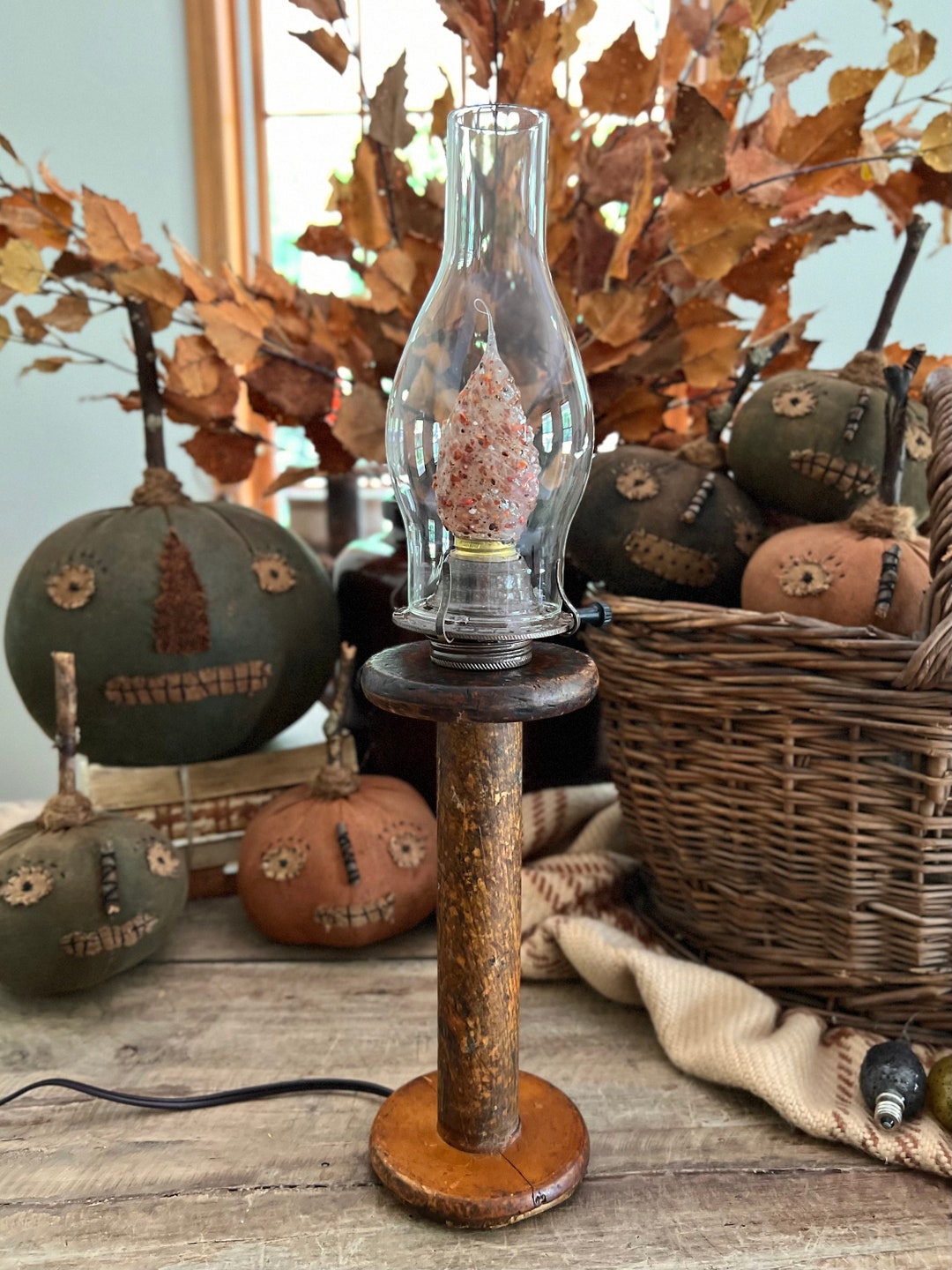 Vintage Chamber English Spool Light Primitive Spool Light - Etsy