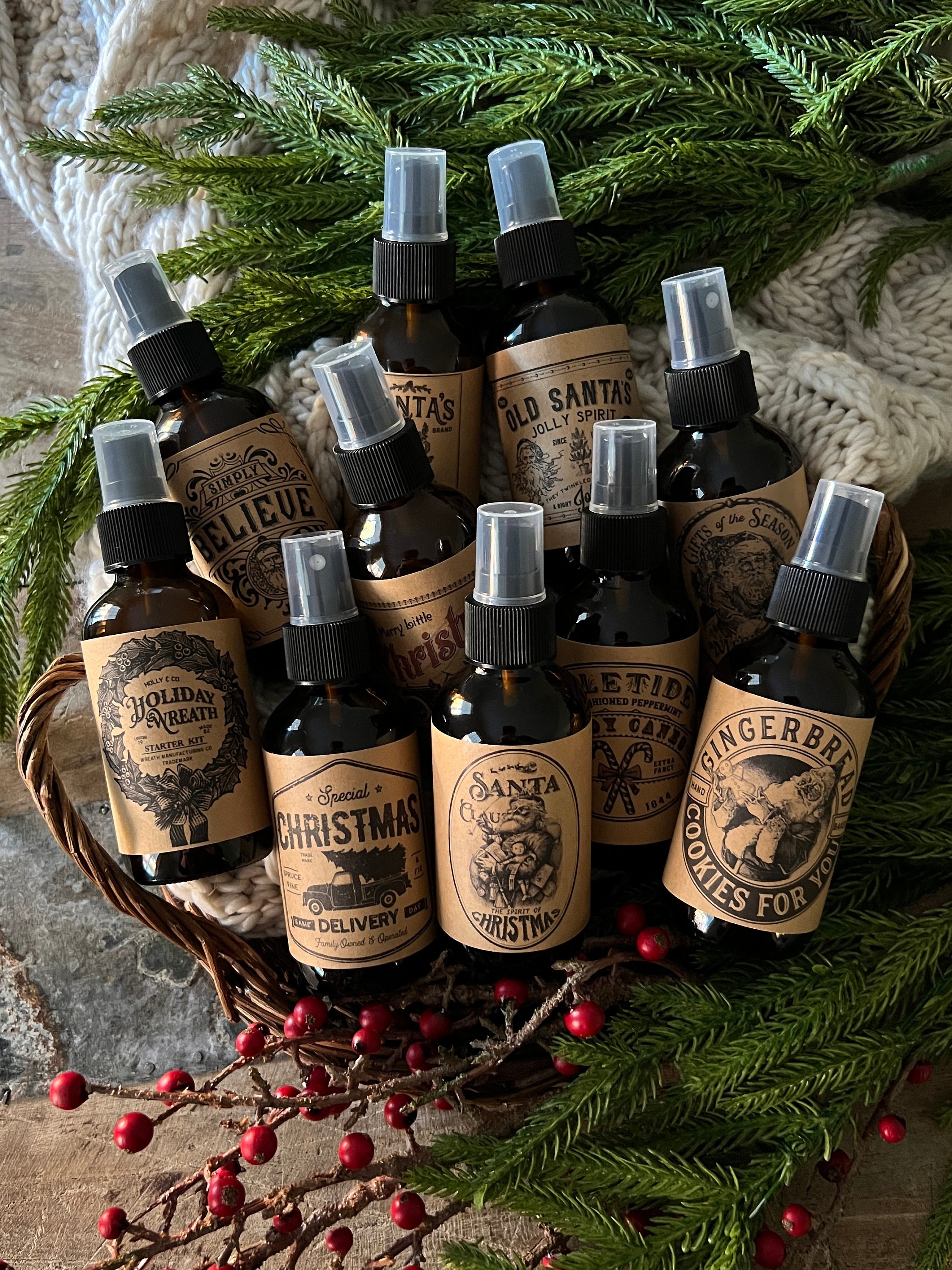 White Christmas Primitive Room Spray - Etsy