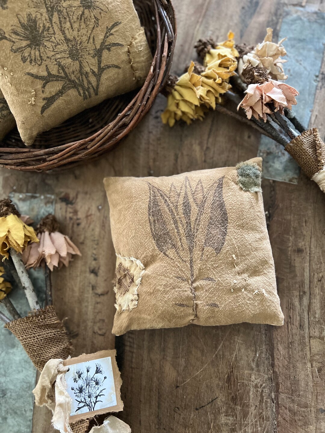 Primitive Pillow Tuckprimitive Handmade Pillowlittle Pillowpillow ...