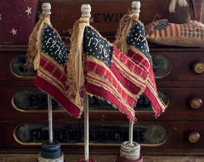 ONE Primitive American Flag~primitive Flags~old Glory~handmade Flags ...