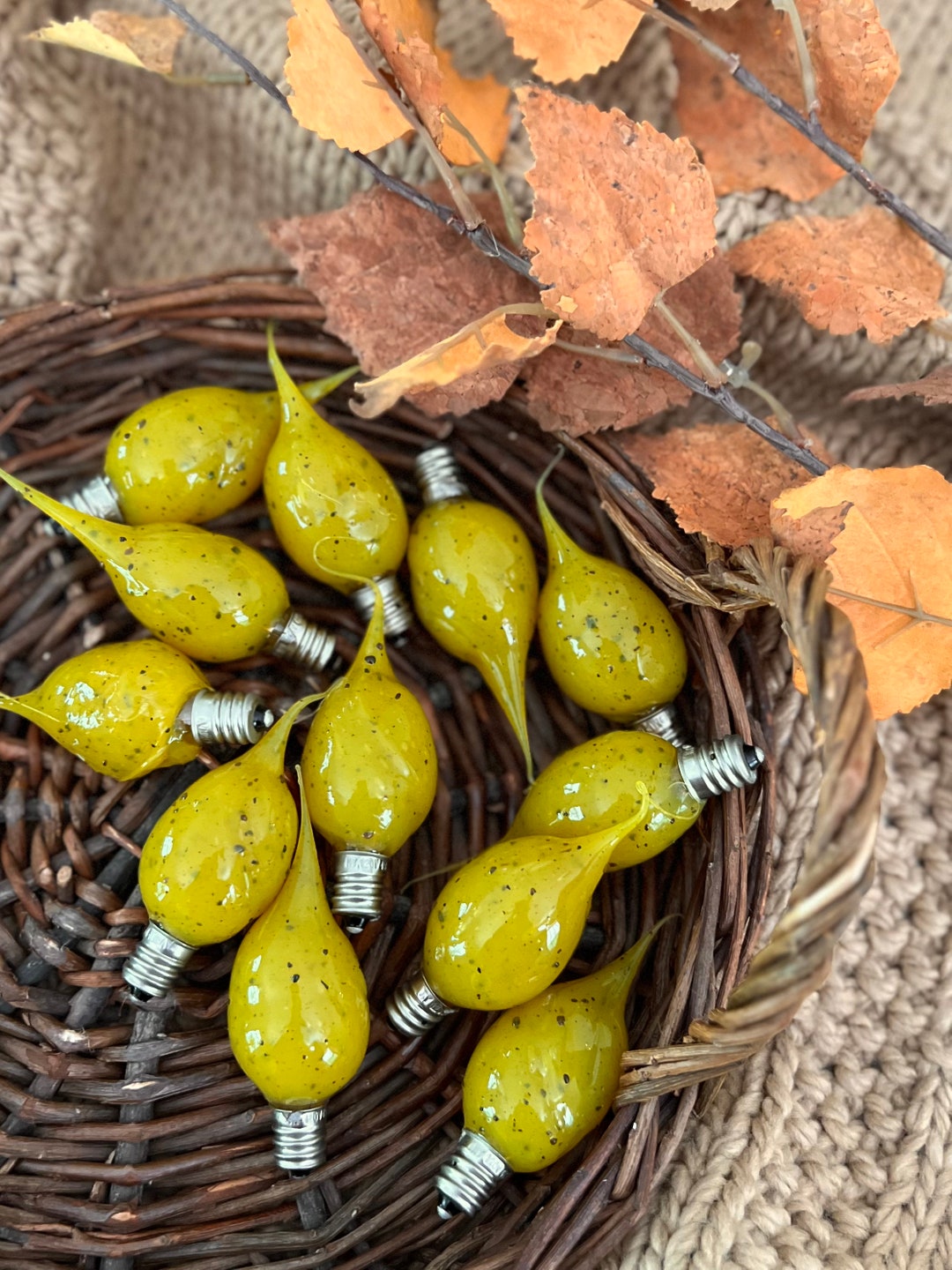 Primitive Orange Clove Spiced Bulbs ~ Primitive Light ~ Handmade Light ...