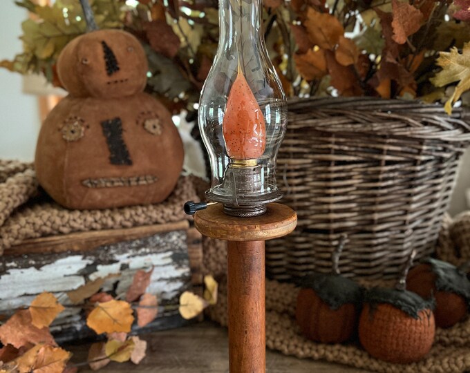 Vintage Chamber English Spool Light Primitive Spool Light Antique Spool ...