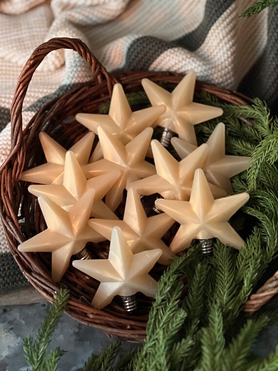 Warm Star Bulb Primitive Star Light Handmade Star Light - Etsy