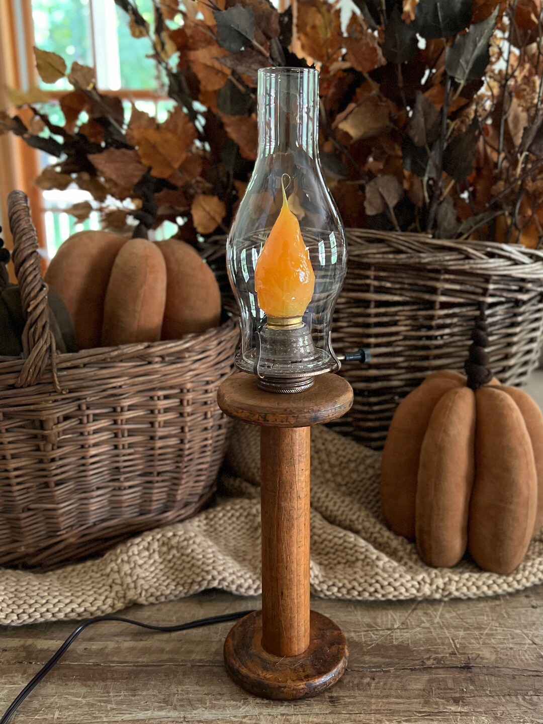 Vintage Chamber English Spool Light Primitive Spool Light - Etsy