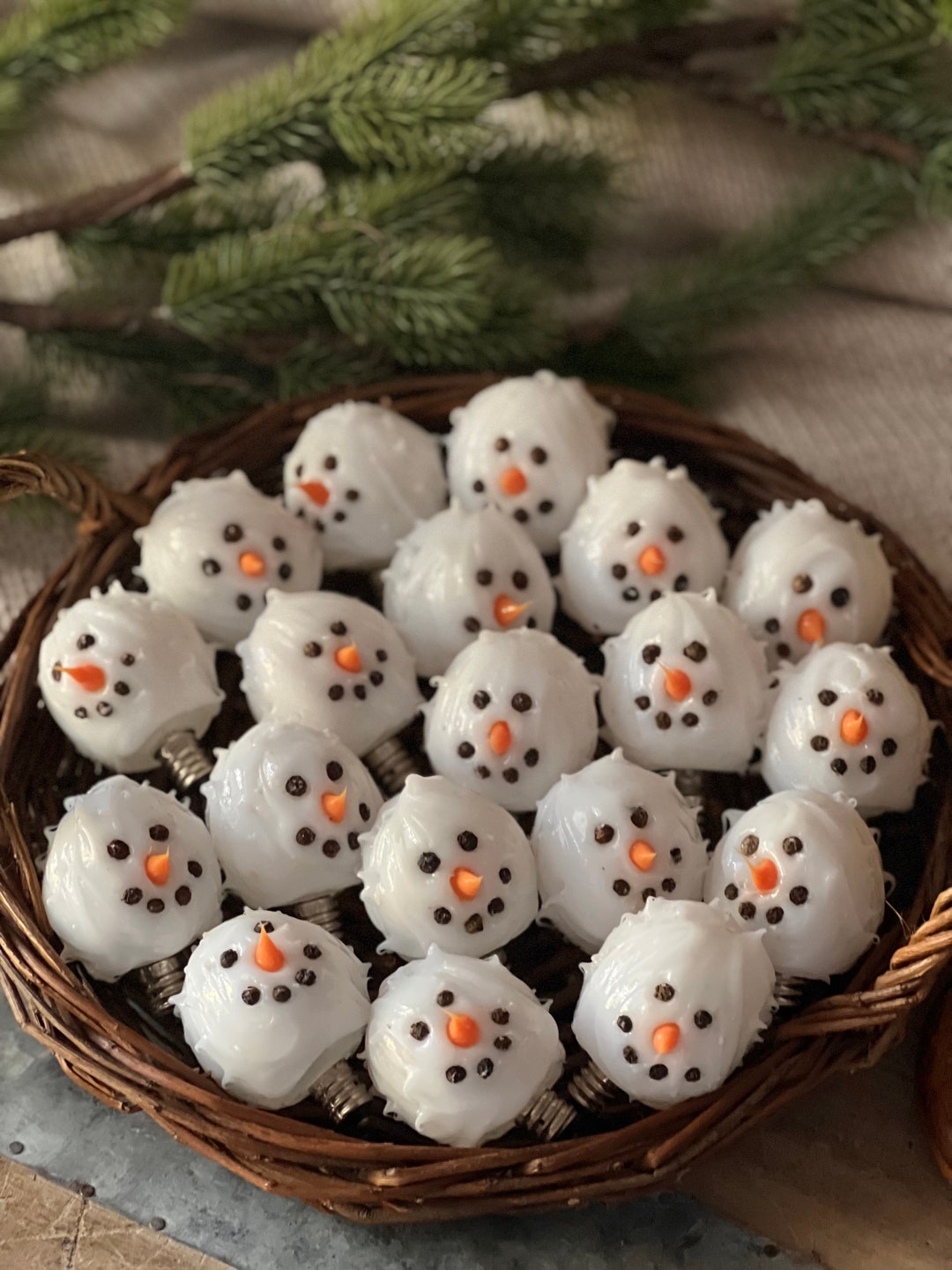 Primitive Snowman Bulb Primitive Snowman Light Handmade Snowman Light ...