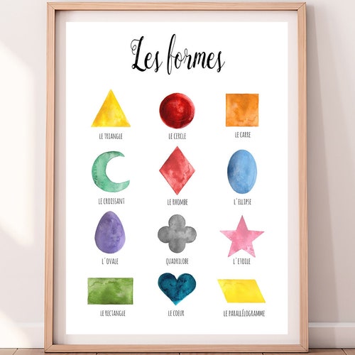 Les Dinosaures French Educative Downloadable Prints Watercolor - Etsy