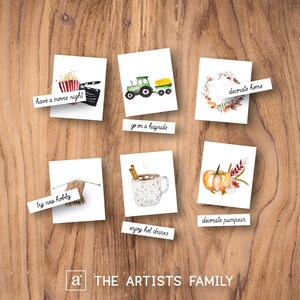 AUTUMN Cards Watercolor Montessori Nomenclature Flash 3 Parts - Etsy